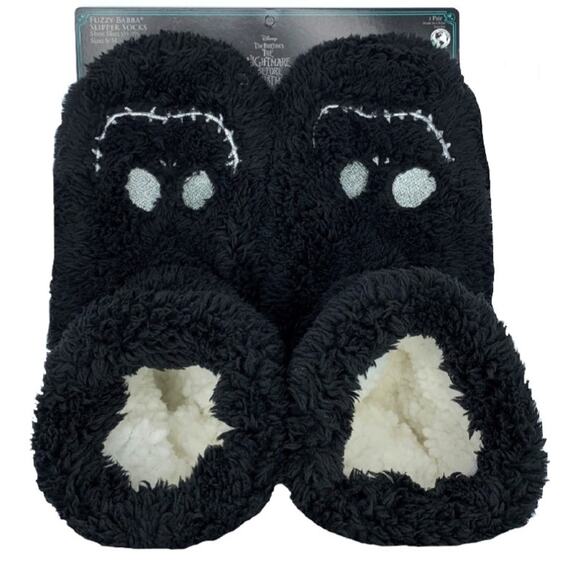 Disney | Shoes | Disneys Nightmare Before Christmas Bootie Black Fuzzy ...